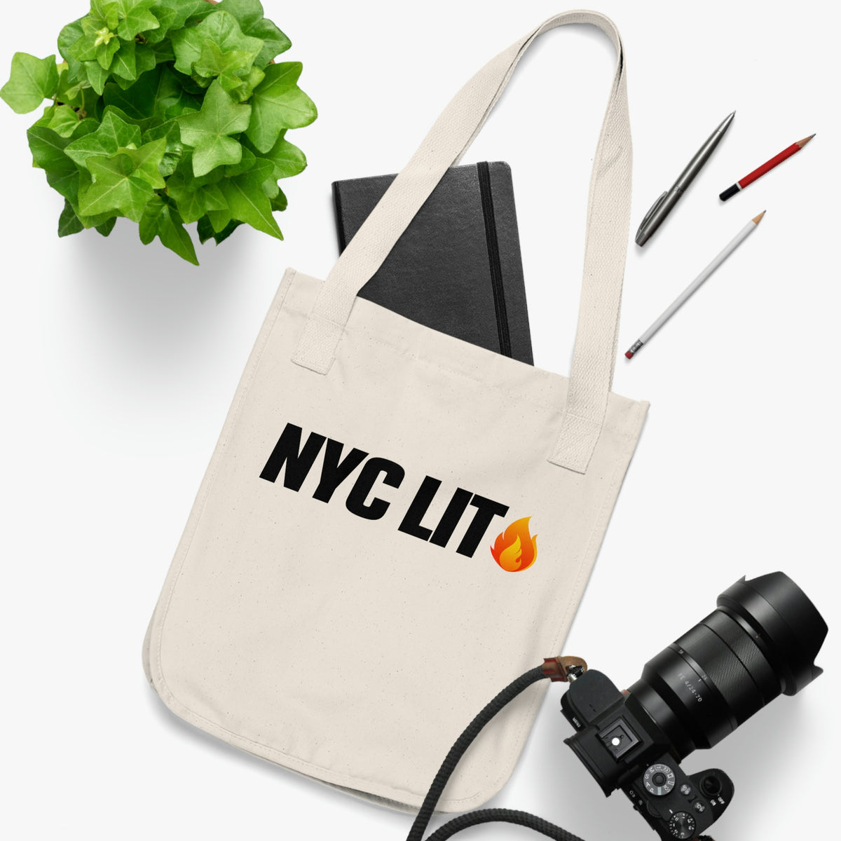 NYC Lit Organic Canvas Tote Bag (New York City)